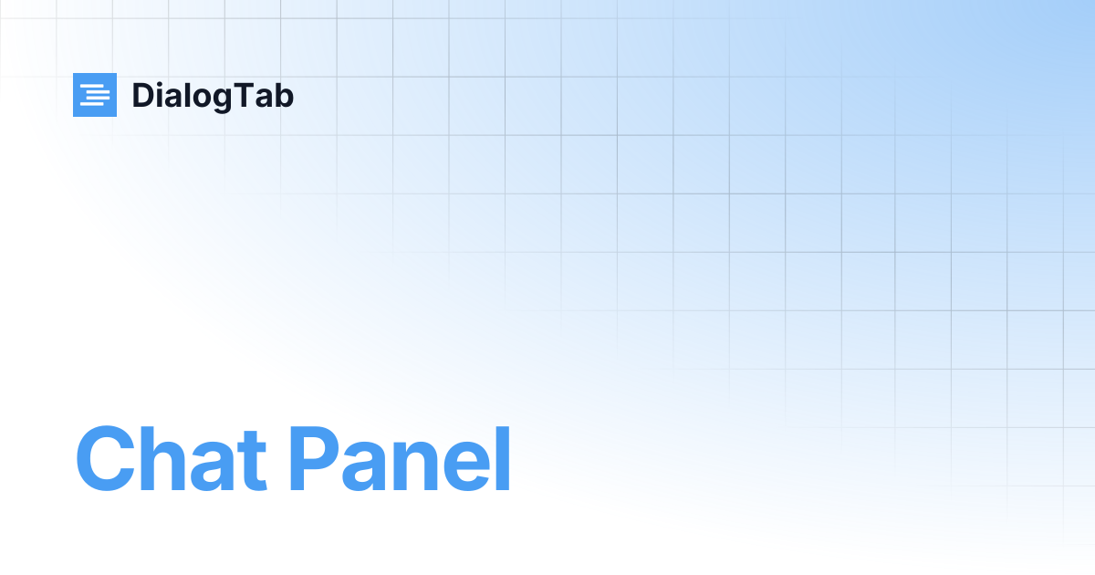 Chat Panel | English | DialogTab